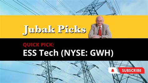 Please Watch My Youtube Video Quick Pick Ess Tech Jubak Picks