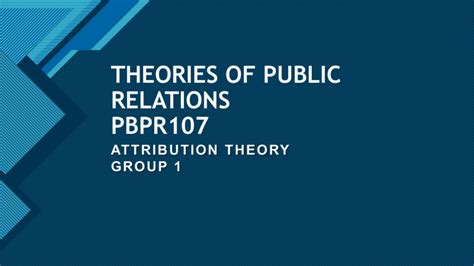 Attribution Theory In Public Relations