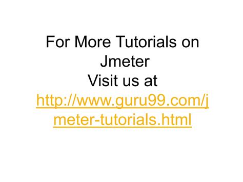 Introduction To Jmeter Ppt