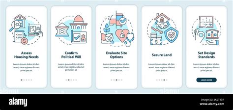 Housing Development Tips Onboarding Mobile App Screen Stock Vector Image And Art Alamy