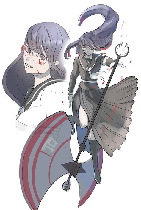 Mt Sub Mmt Shizuhara Hiruko The Hundred Line Last Defense Academy Highres Axe Battle