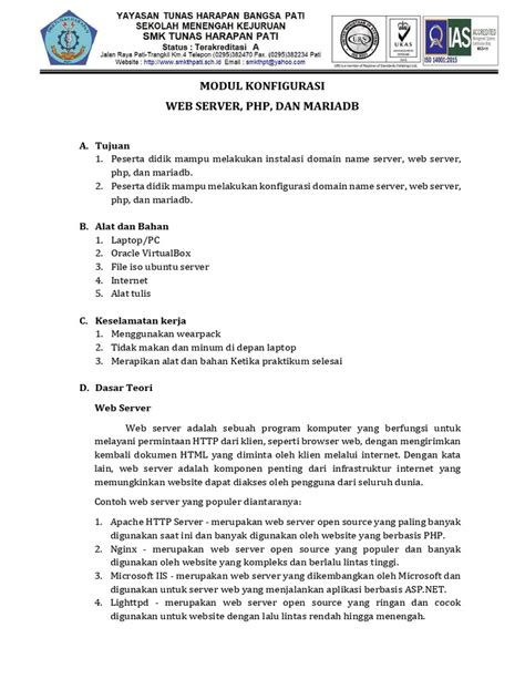 Modul 7 Instalasi Web Server Php Mariadb 2 Pdf