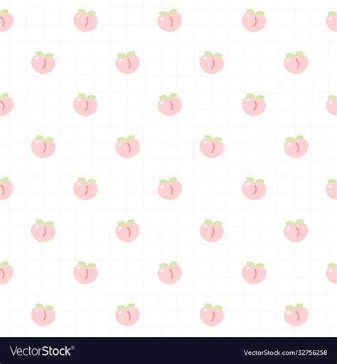 Cute Peach Seamless Pattern Background Royalty Free Vector