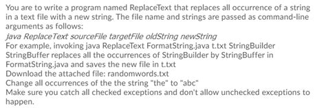 Solved You Are To Write A Program Named Replacetext That
