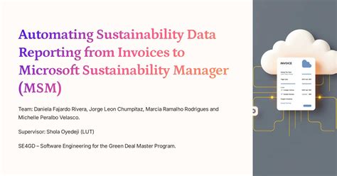 Automating Sustainability Data Reporting From Invoices To Microsoft Sustainability Manager Msm