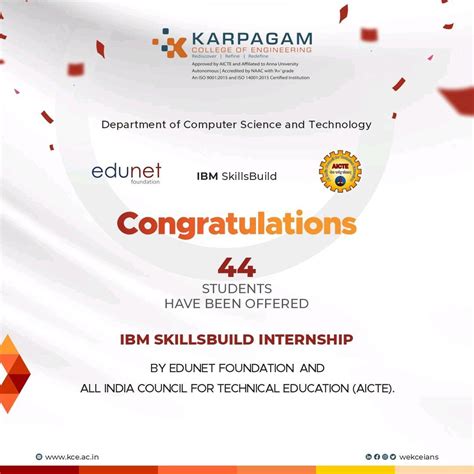 Er Gajendran Parthasarathi On Linkedin Wekceians Kce Nptel Swayam Internshipopportunity