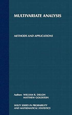 Buy Multivariate Analysis Methods And Applications Wiley Series