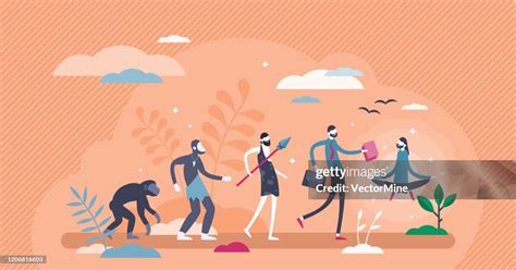 Evolution Sequence Stages Concept Flat Tiny Person Vector Illustration High Res Vector Graphic
