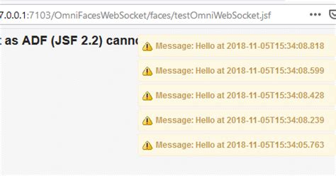 JSF WebSocket With OmniFaces In Oracle ADF