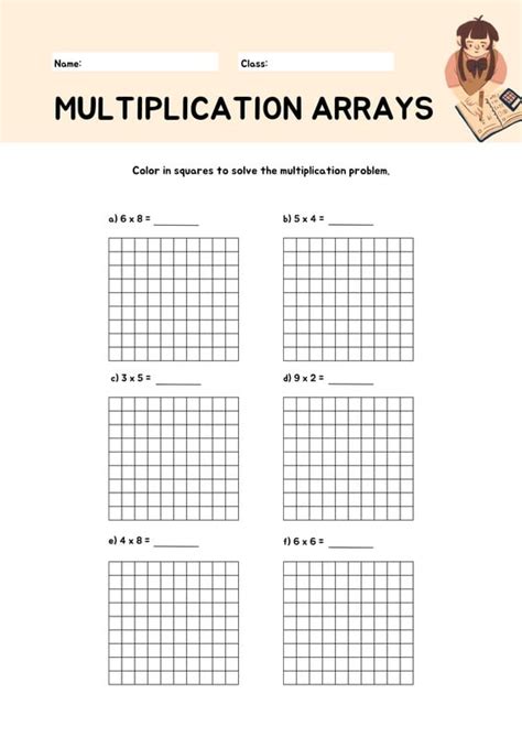 Free Multiplication Worksheet To Use And Print Canva