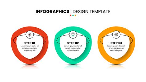 인포그래픽 템플릿입니다 아이콘과 텍스트가 있는 3개의 스탠딩 배너 개념에 대한 스톡 벡터 아트 및 기타 이미지 개념 그래프 다중 색상 Istock