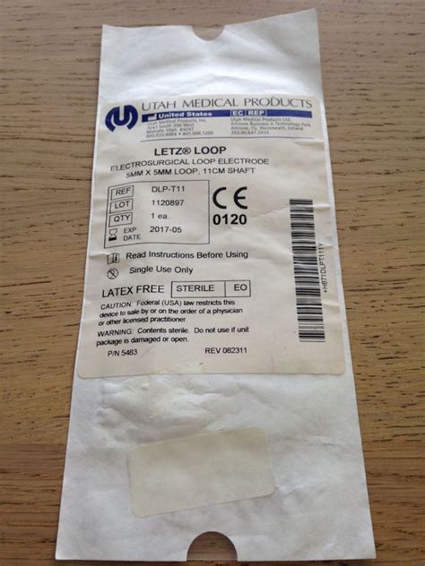 New Utah Medical Dlp T11 Letz Loop Electrosurgical Loop Electrode 5mm X
