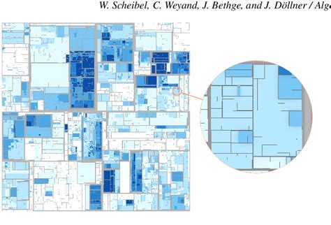 Algorithmic Improvements On Hilbert And Moore Treemaps For