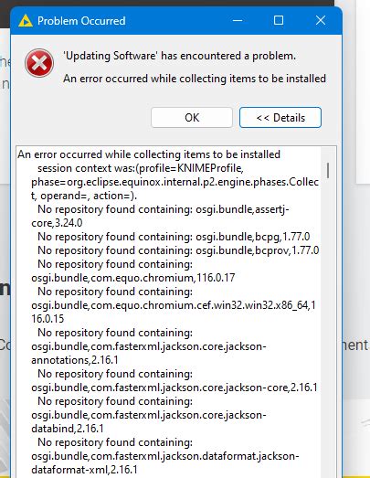 Update Knime Issue Knime Extensions Knime Community Forum