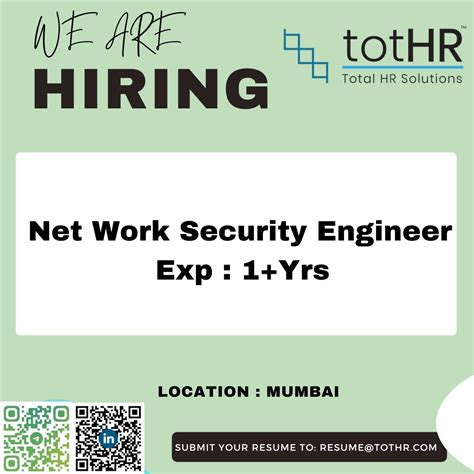 Tothr On Linkedin Networksecurityengineer Mumbai Hiringalert