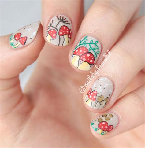 Guest Post From Nails By Danielle T Autumn Toadstools Brit Nails