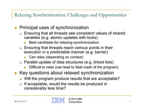 Programming With Relaxed Synchronization Ppt