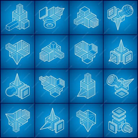 Premium Vector 3d Designs Abstract Vector Shapes Set