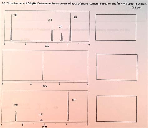 Solved 16 Three Isomers Of Ch3br Determine The Structure Of Each Of These Isomers Based On