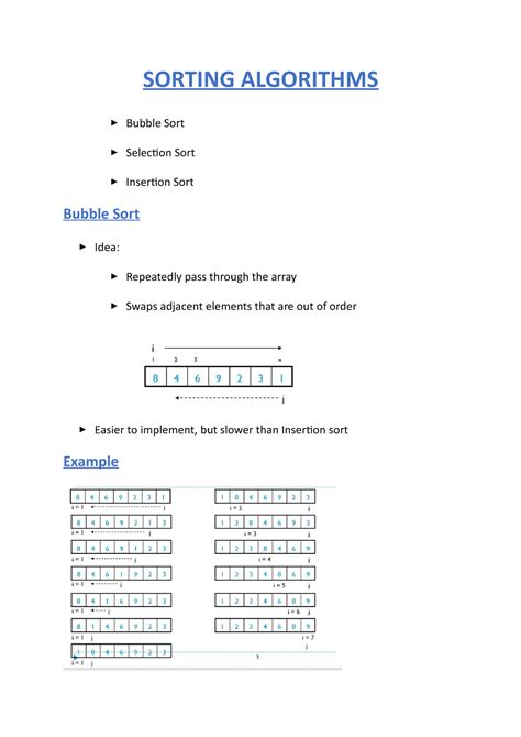 Sorting Algorithms SORTING ALGORITHMS Bubble Sort Selection Sort