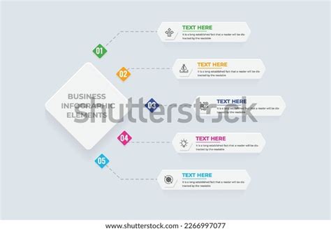 Business Strategy Workflow Information Diagram Vector Stock Vector