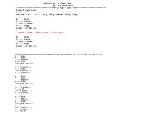Solved Create A Java Program For Rock Paper Scissors Game As