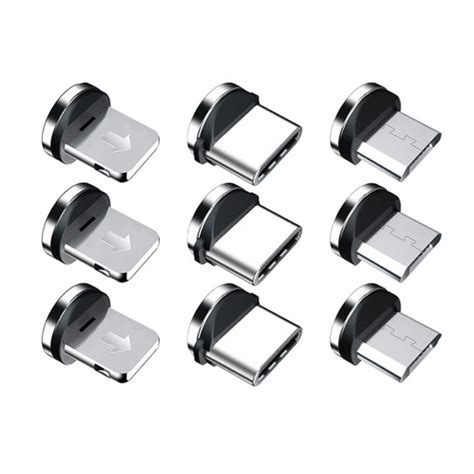Round Magnetic Cable Plug 8 Pin Type C Micro Usb C Plugs Phone Magnet