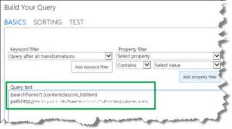 Sharepoint Online Search Results Web Part Path And Query Problem