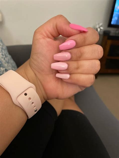 Gradient Pink Nails Pink Nails Dark Pink Nails Pastel Pink Nails