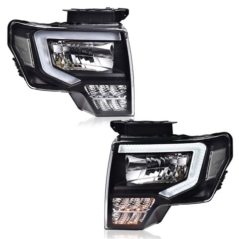 Pit66 Led Headlight Fit For 2009 2014 Ford F150 F 150 Truck Led Drl