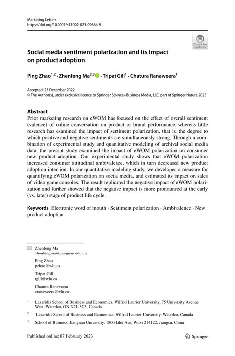 Pdf Social Media Sentiment Polarization And Its Impact On Product
