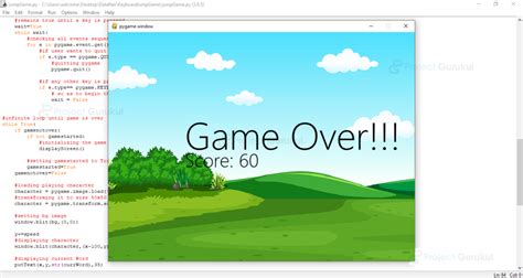Python Keyboard Jump Game Using PyGame Project Gurukul