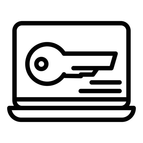 Login Key Icon Outline Vector Web User 15213666 Vector Art At Vecteezy