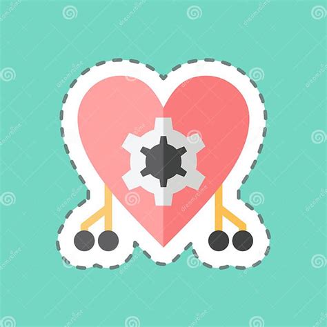 Sticker Line Cut Cybernetics Suitable For Data Analytics Symbol Simple Design Editable Design