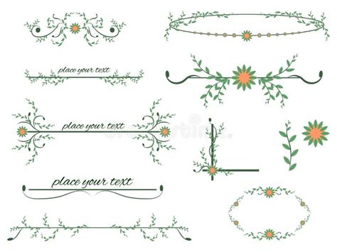 Set Border Design Element Stock Vector Illustration Of Label 54335672