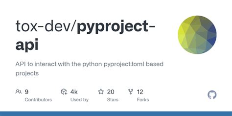 github tox dev pyproject api api to interact with the python pyproject toml based projects