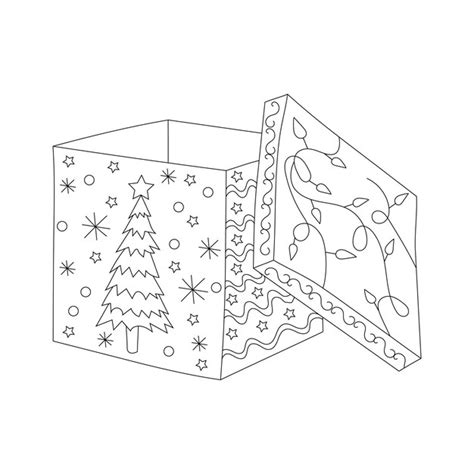 Premium Vector Decorative Box Outline