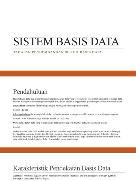 pengembangan sistem basis data pdf