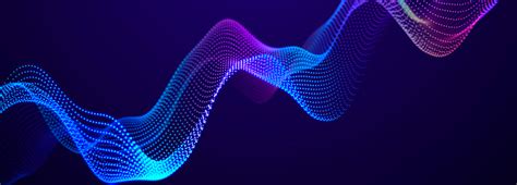 어두운 배경에 미래 점 패턴 색깔의 음악 파도 빅 데이터 기술 또는 과학 배너 3d 렌더링 점박이에 대한 스톡 사진 및 기타 이미지 Istock