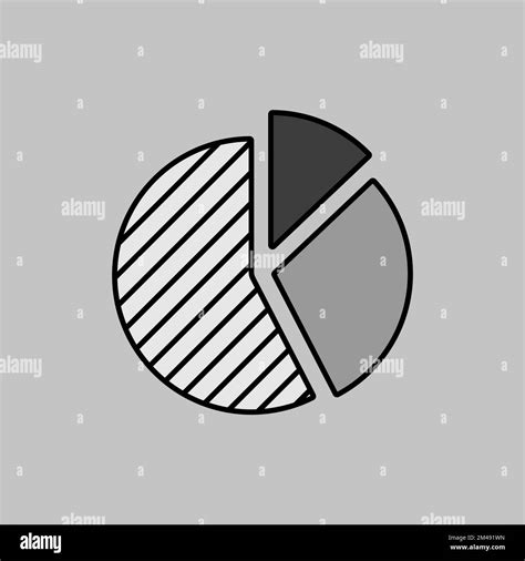Pie Chart Grayscale Icon Vector Finances Sign Graph Symbol For Your