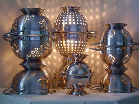 Classic Colanders Used For Contemporary Lighting Cool Light Fixtures
