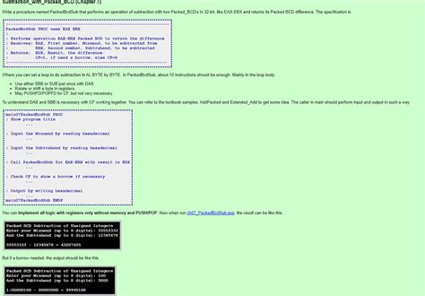 Subtractionwithpackedbcd Chapter 7 Write A