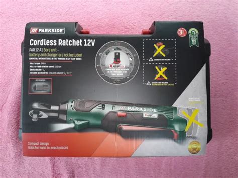 Parkside 12v Cordless Ratchet Par 12 A1 Bare Tool £4999 Picclick Uk