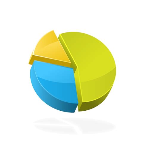 Premium Vector Colorful 3d Pie Chart Icon
