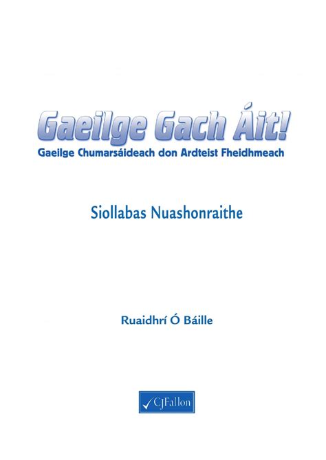 Mycjfallon Gaeilge Gach Ait Eagrán Nua