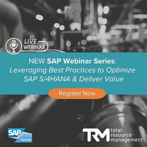 Total Resource Management On Linkedin Maintenance Request Best Practices In Sap S 4hana Webinar