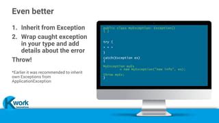 C Exception Best Practices PPT