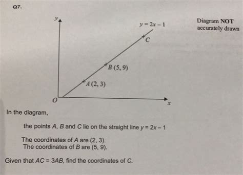 Solved Q7、 Diagram Not Accurately Drawn In The Diagram The Points A B And C Lie On The