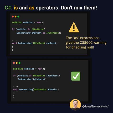 Saeed Esmaeelinejad On Linkedin C Operators Dont Mix The Use Of 𝐢𝐬