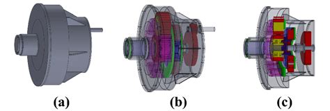 different views of a 3d assembly model with occluded components